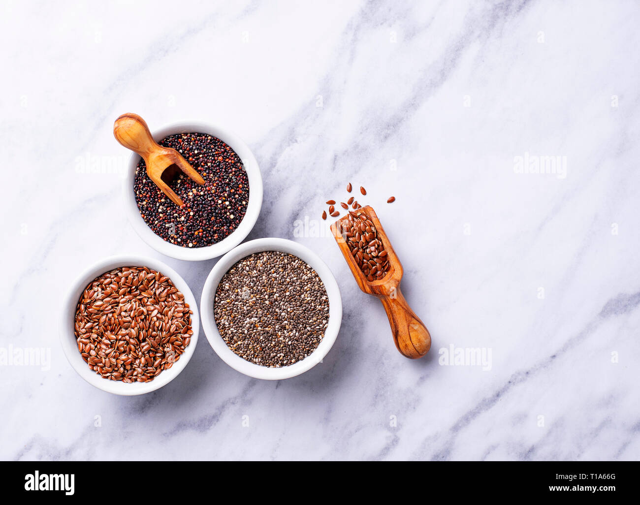 Chia, quinoa and flax seeds Stock Photo - Alamy
