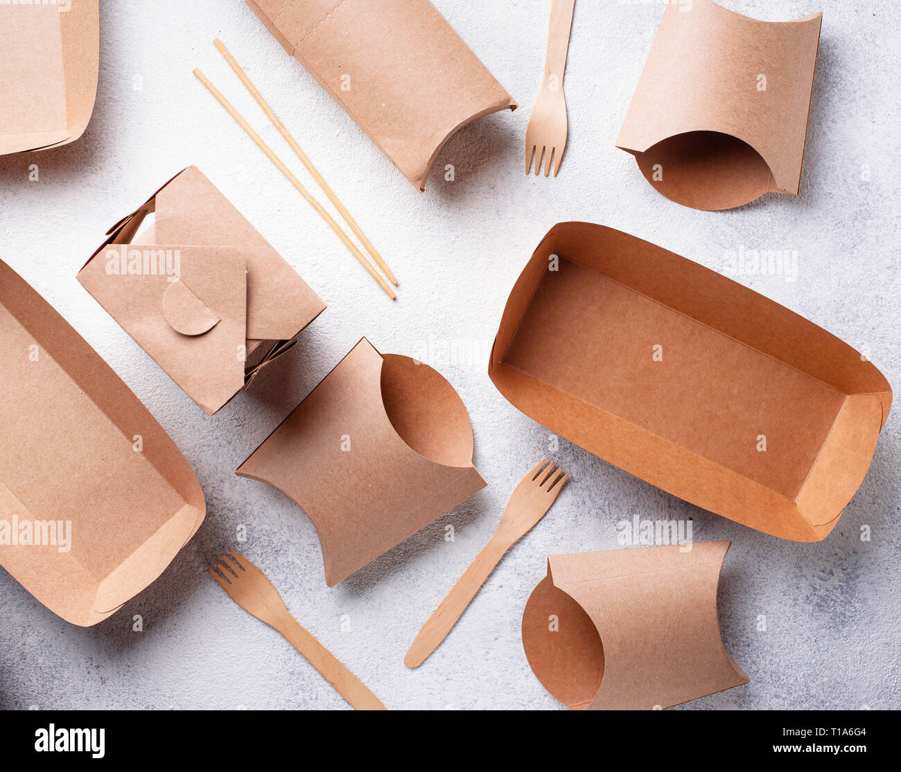 Eco friendly fast food containers Stock Photo - Alamy