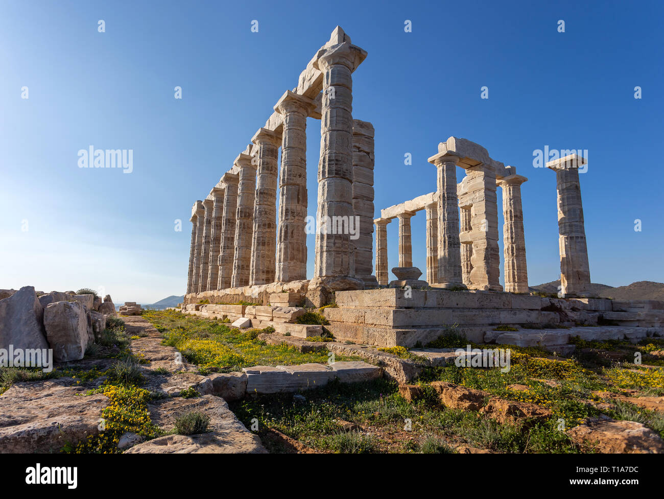 ruins ot the temple of Poseidon, G Stock Photo - Alamy