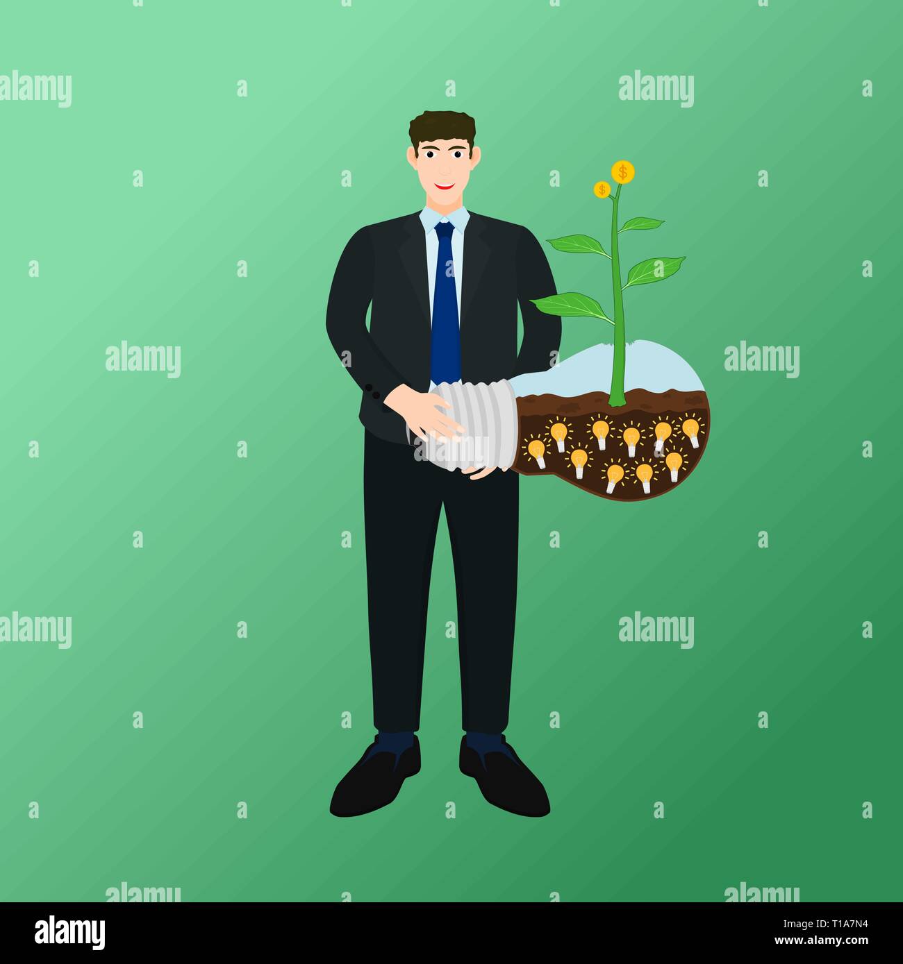 Light bulb money on Stock Vector Images - Alamy