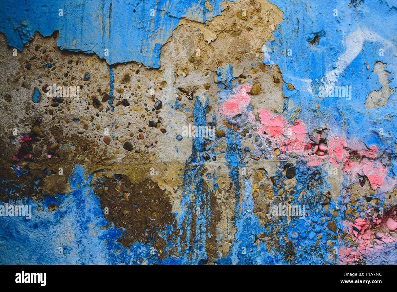 Detail of an anonymous street graffiti with many colors, cheerful urban ...