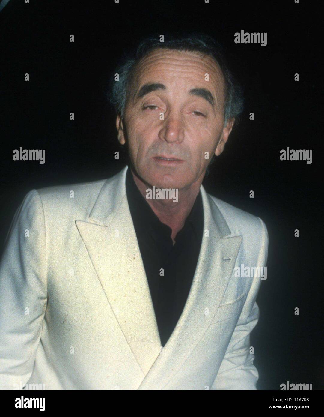 Charles Aznavour 1985 Photo By John Barrett/PHOTOlink /MediaPunch Stock ...