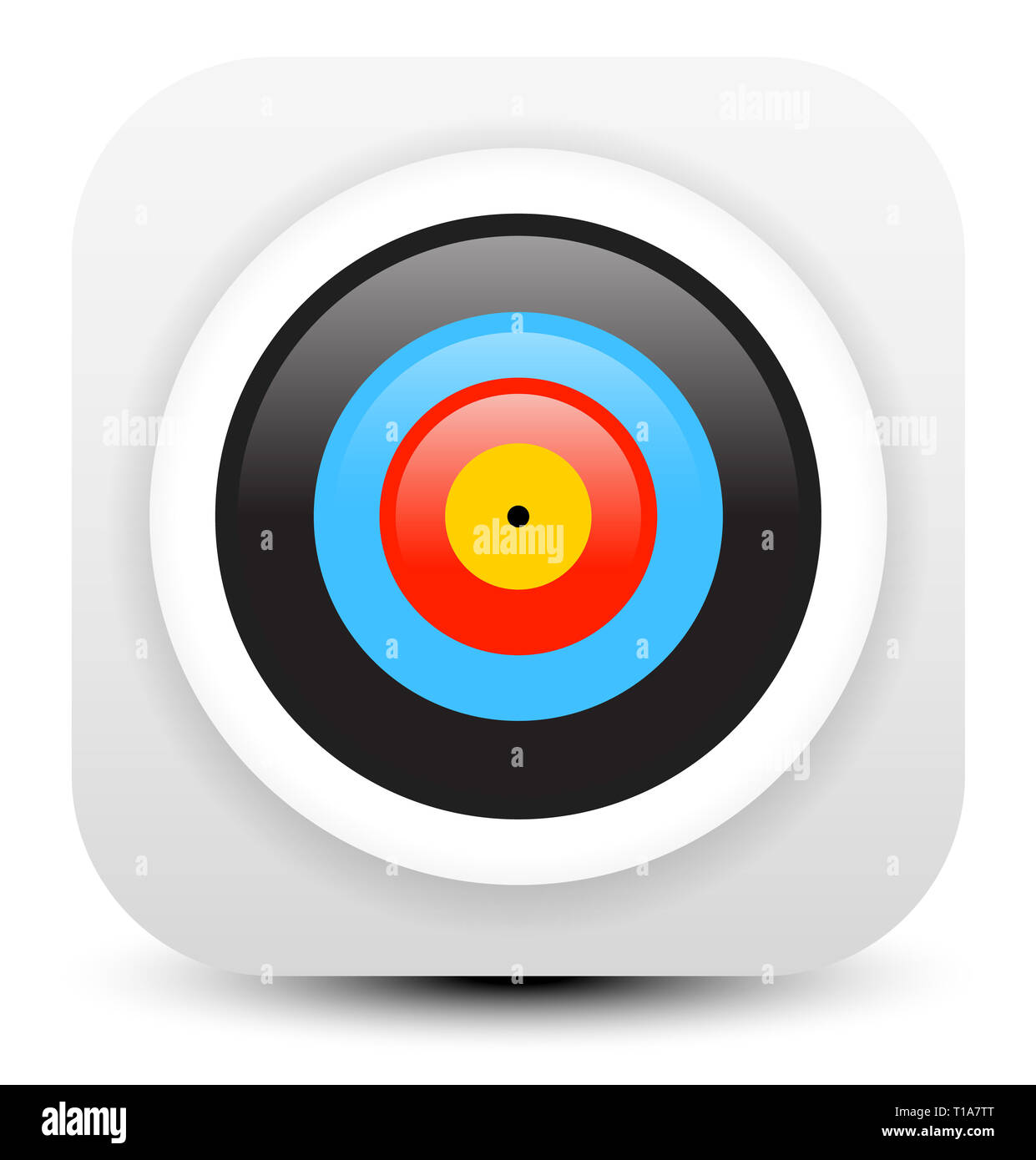 Minimal modern archery target icon Stock Photo - Alamy