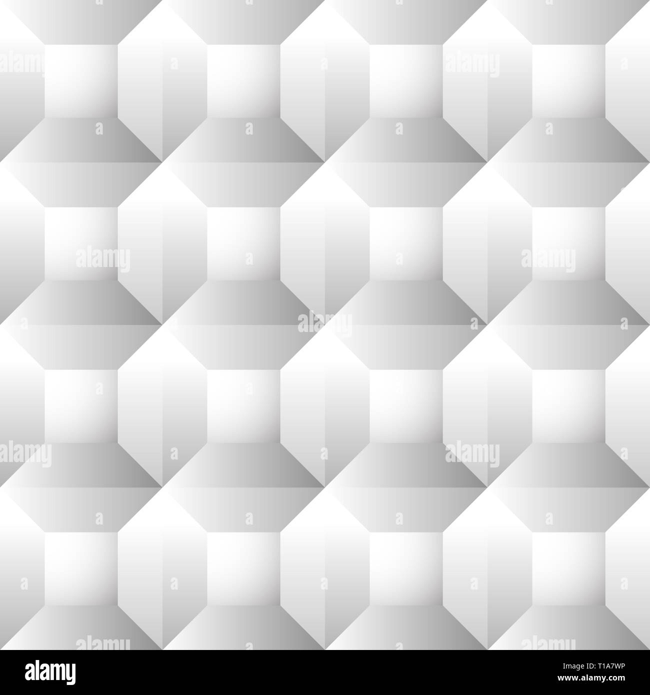 Seamless, repeatable patterns with beveled squares. Abstract grayscale ...