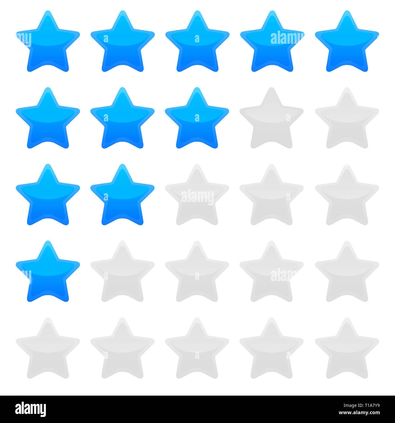 Simple star rating system hi-res stock photography and images - Alamy