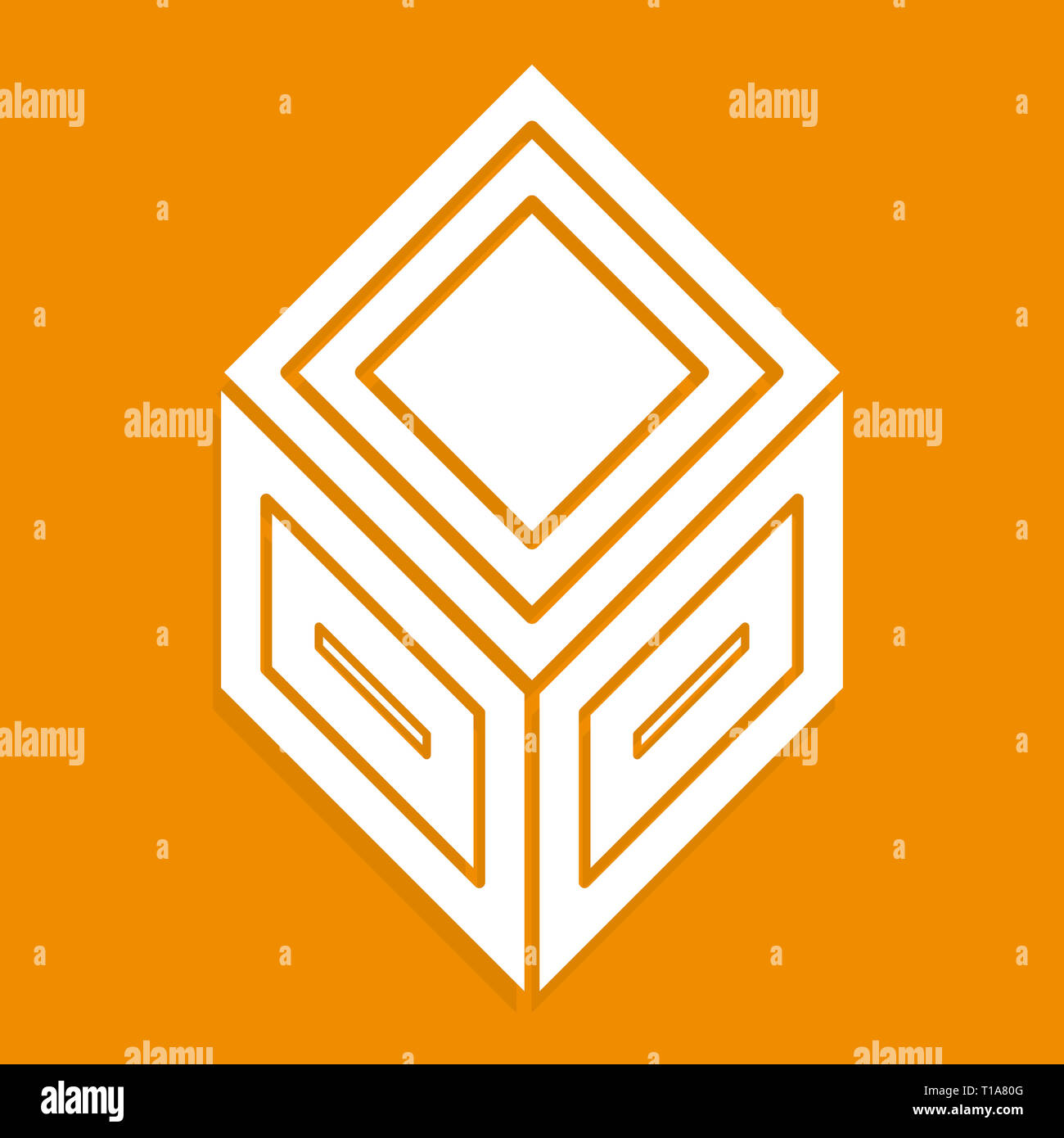 3d abstract cube symbol, icon. Vector illustration Stock Photo - Alamy
