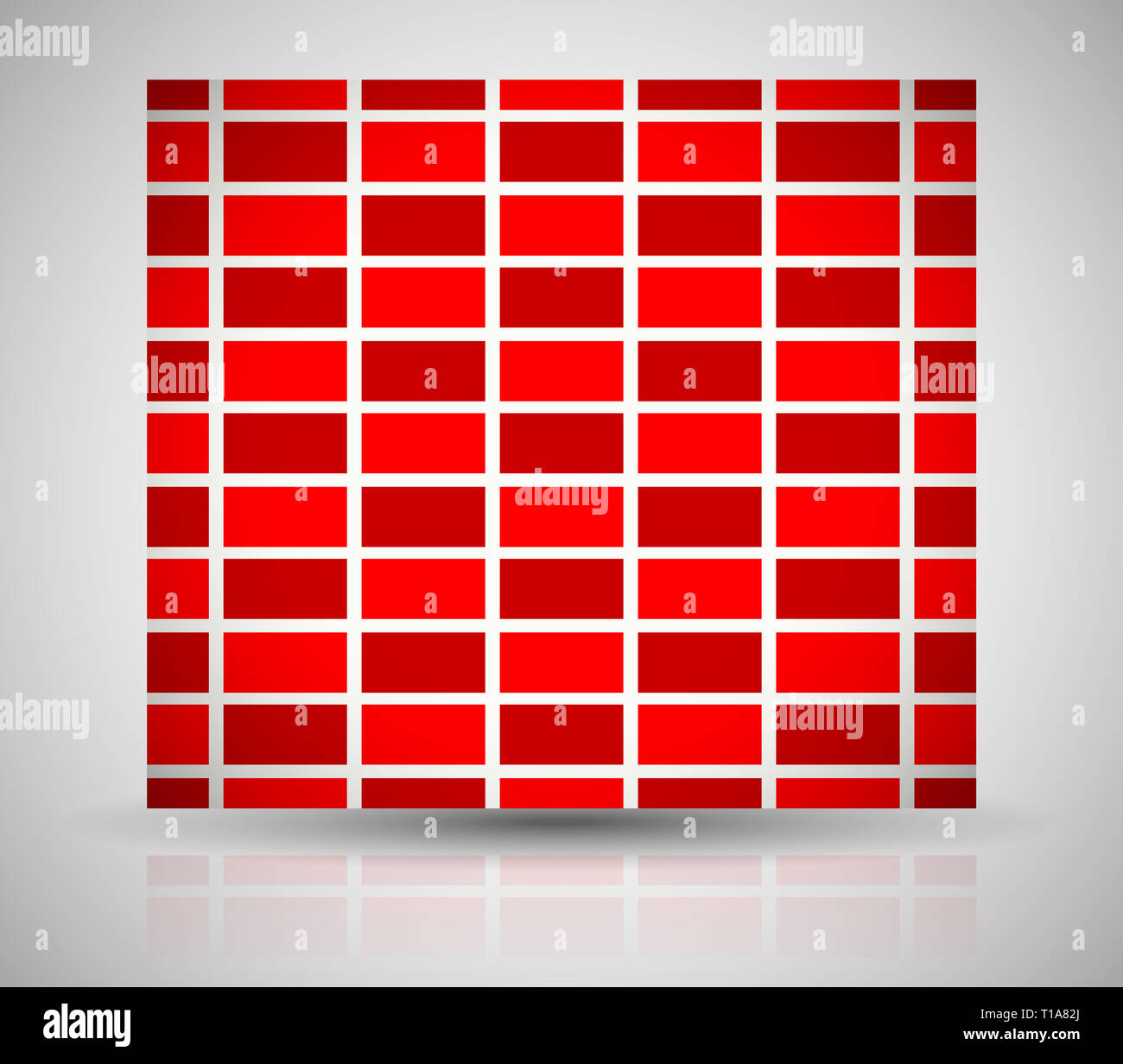 Repeating brick wall pattern, brick wall background isolated on white ...