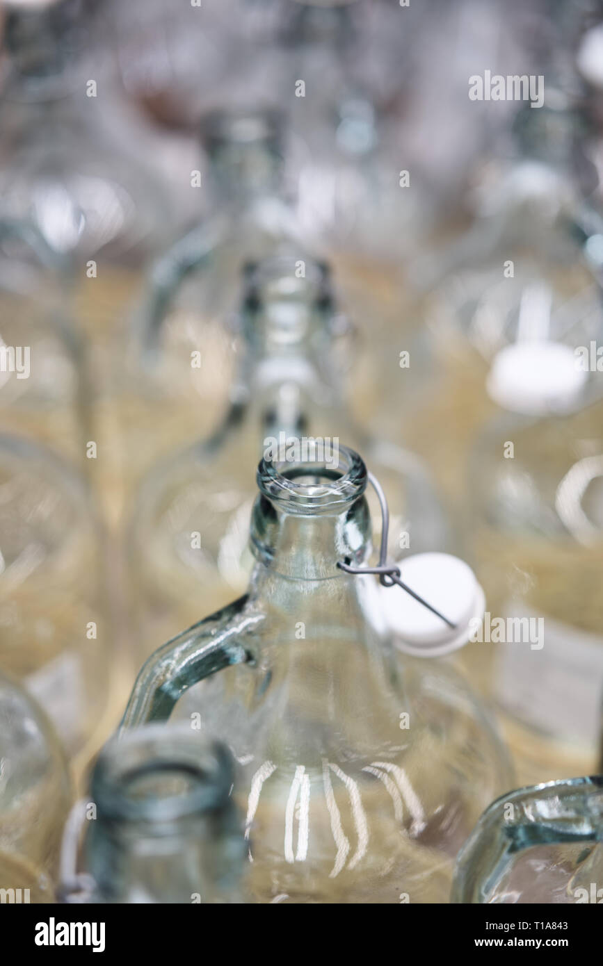 glass containers in the store Stock Photo - Alamy