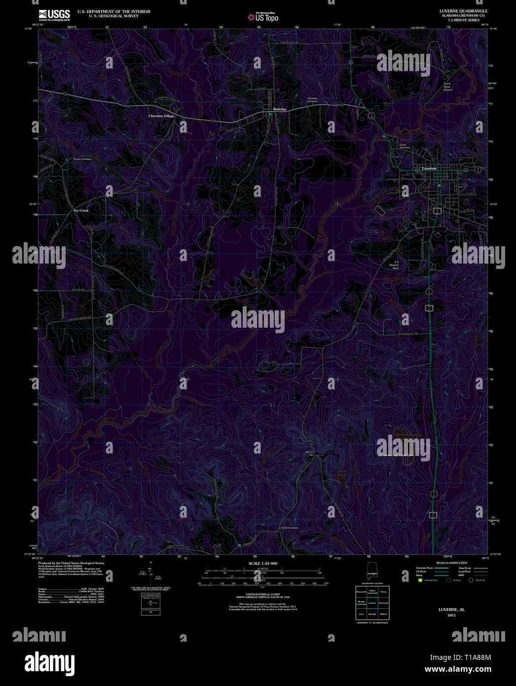 Map of luverne hi-res stock photography and images - Alamy