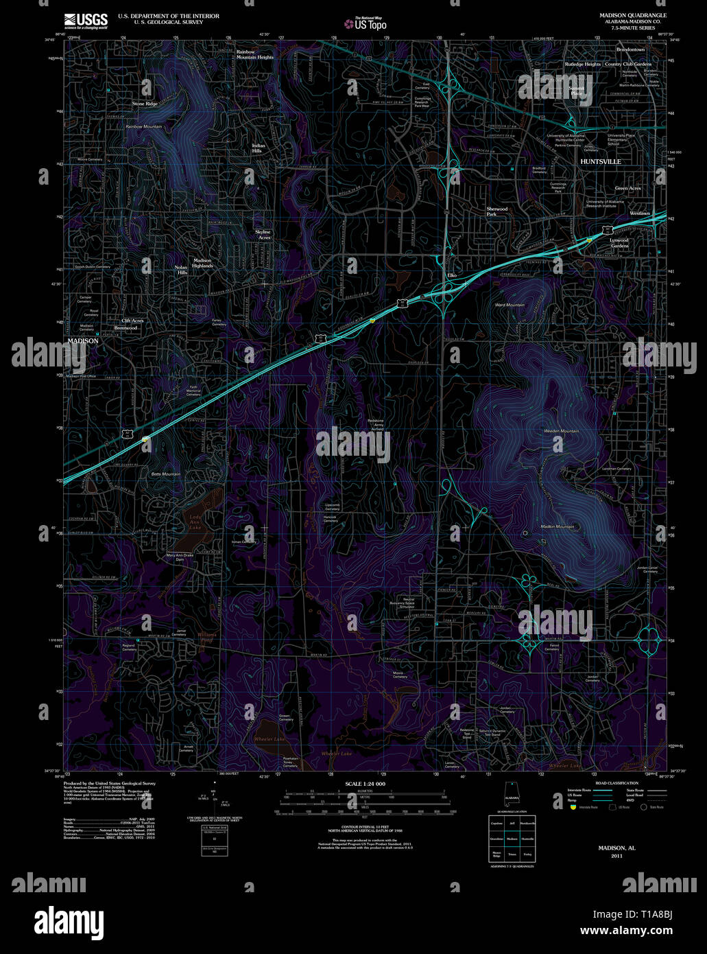 Madison alabama map hi-res stock photography and images - Alamy