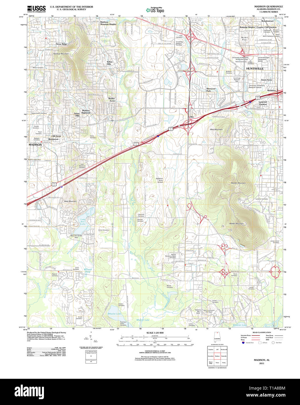 Madison alabama map hi-res stock photography and images - Alamy