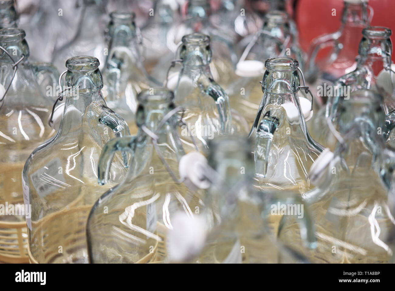 glass containers in the store Stock Photo - Alamy