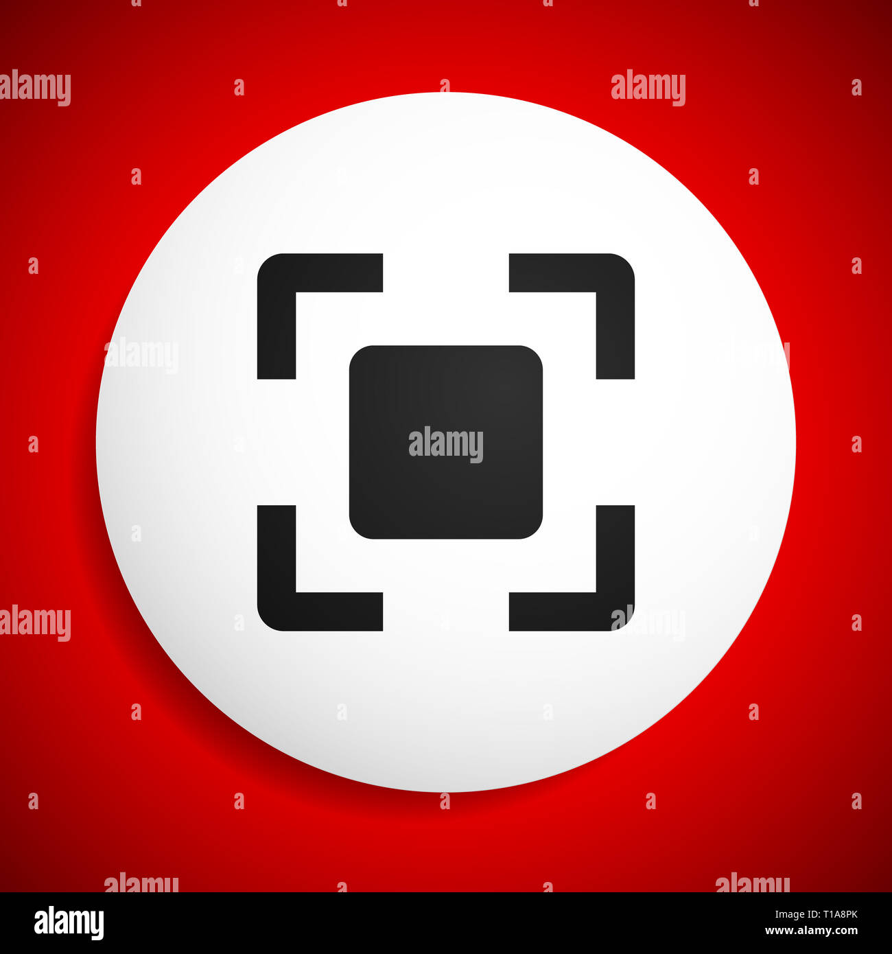 Vector illustration of an abstract cross-hair, viewfinder on white ...