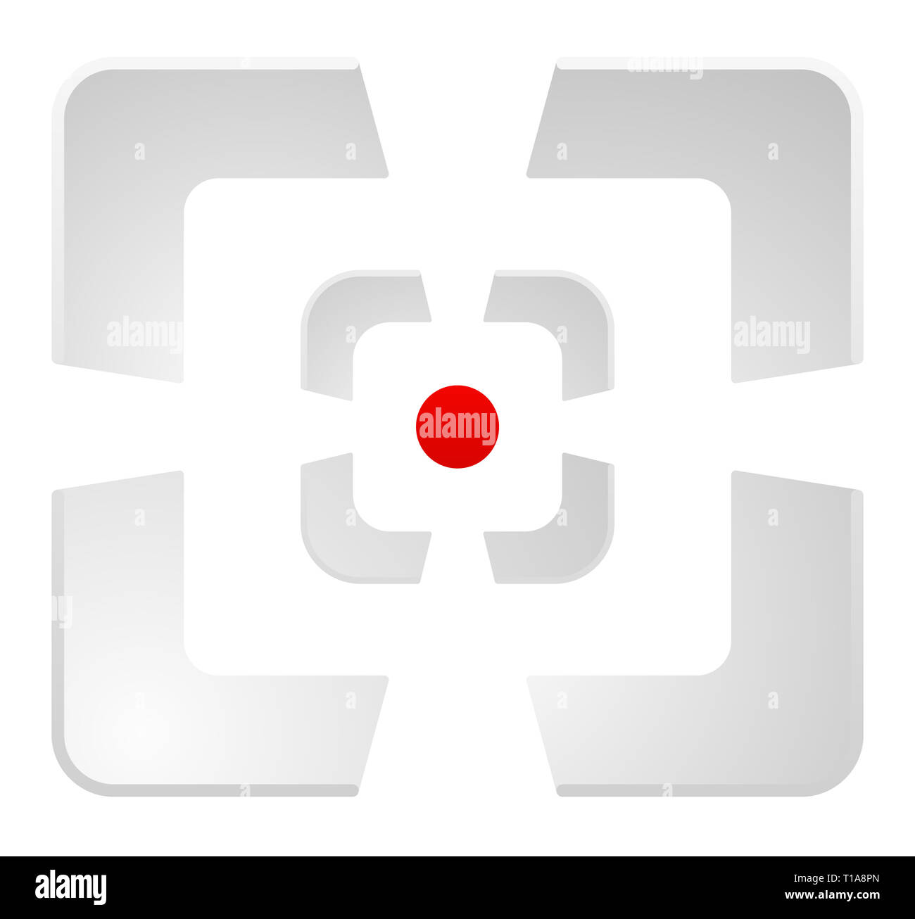 Abstract cross hair, target mark (reticle) vector icon Stock Photo - Alamy