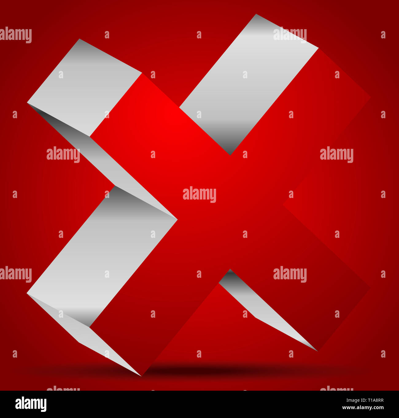 Red cross graphics. Remove, delete button, icon. editable vector Stock ...