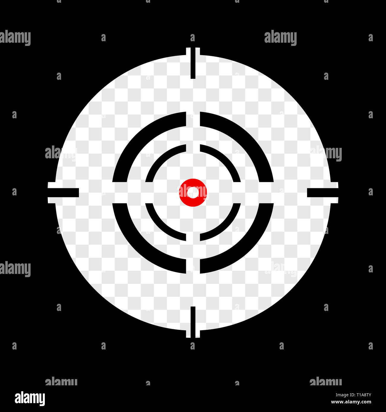 Cross hair, reticle, target mark editable vector Stock Photo - Alamy