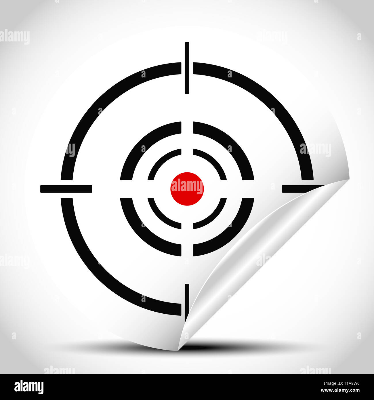 Cross hair, reticle, target mark editable vector Stock Photo - Alamy