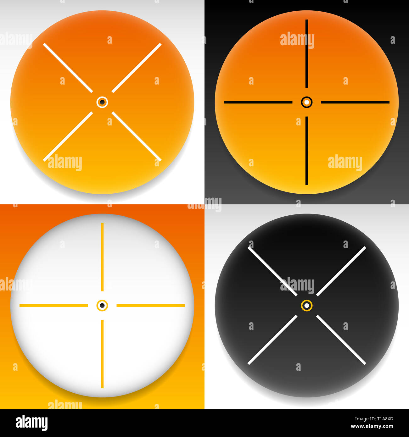 Target mark, cross hair set. Vector graphics Stock Photo - Alamy