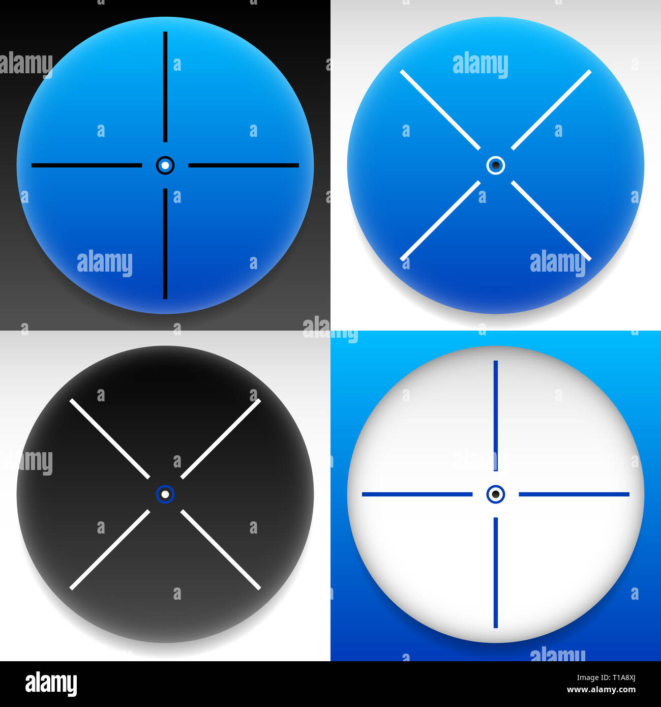 Target mark, cross hair set. Vector graphics Stock Photo - Alamy