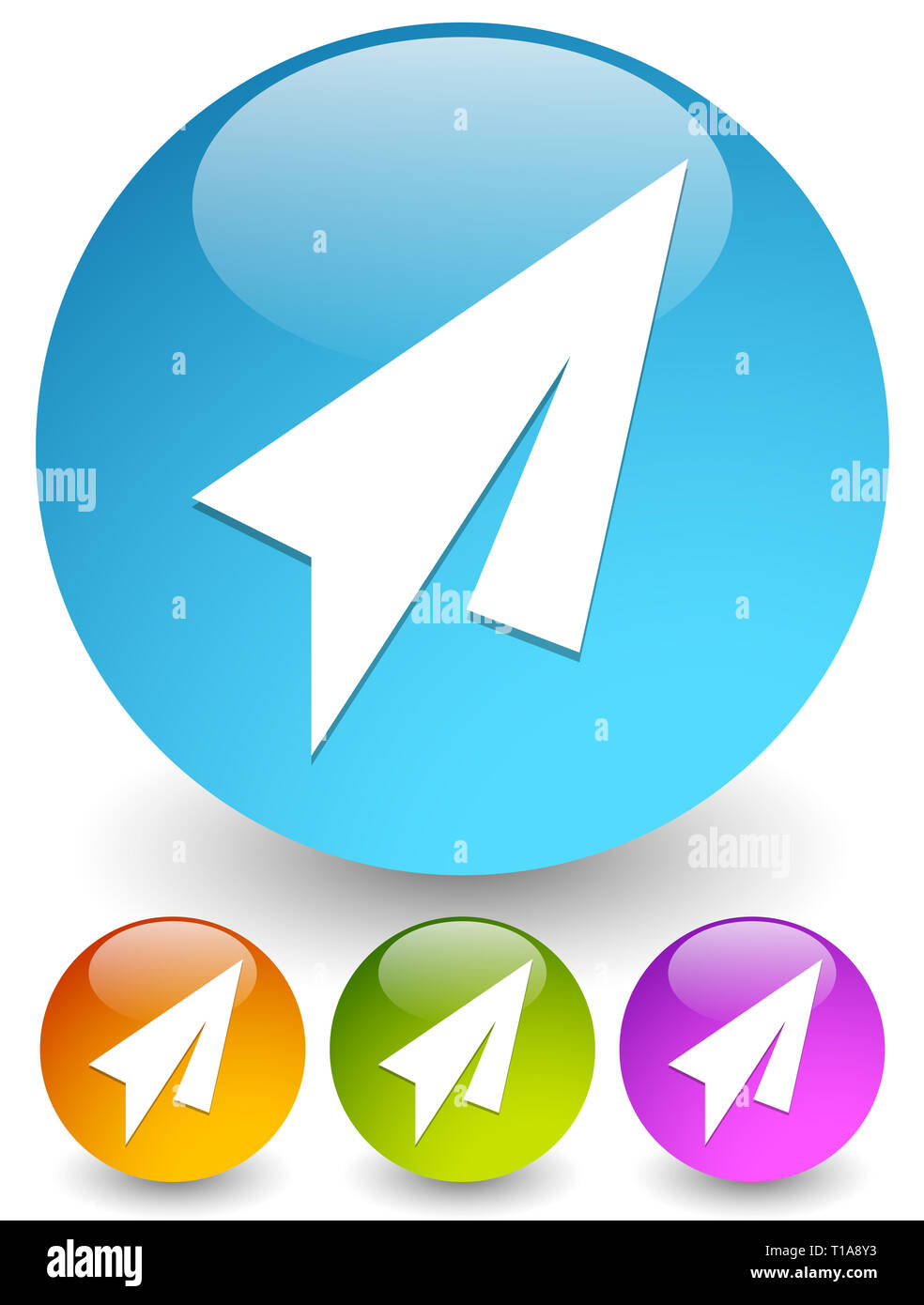 Simple, stylish paper plane symbols Stock Photo - Alamy
