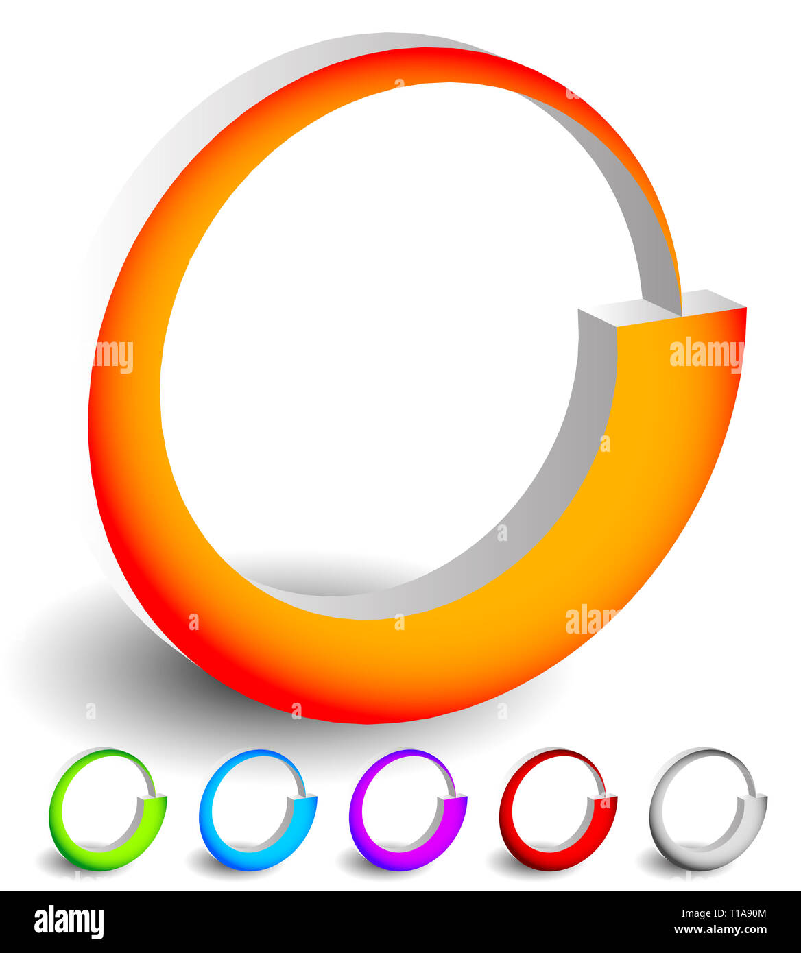 Abstract spinning, rotating shapes. 6 colors included: Orange, green ...