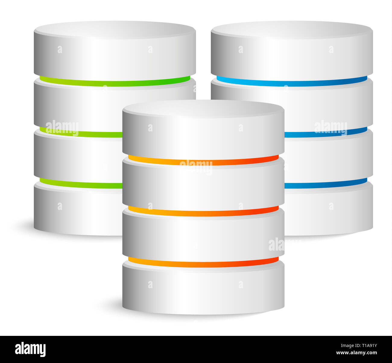 Composition of 3 cylinder Stock Photo - Alamy