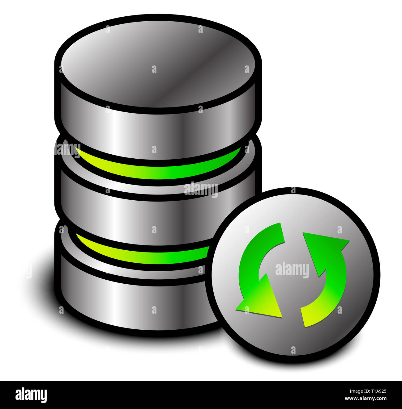 Database refresh icon Stock Photo - Alamy