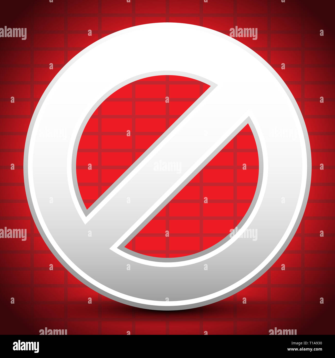 Eps 10 Vector Illustration of Cartoon Prohibition, Restriction Sign ...
