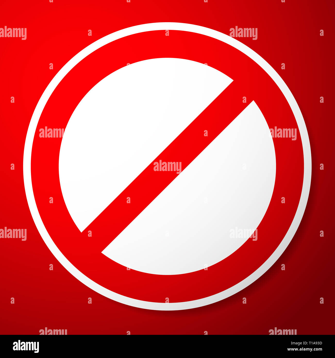 Eps 10 Vector Illustration of a Stylish Restricted, Prohibited Sign ...