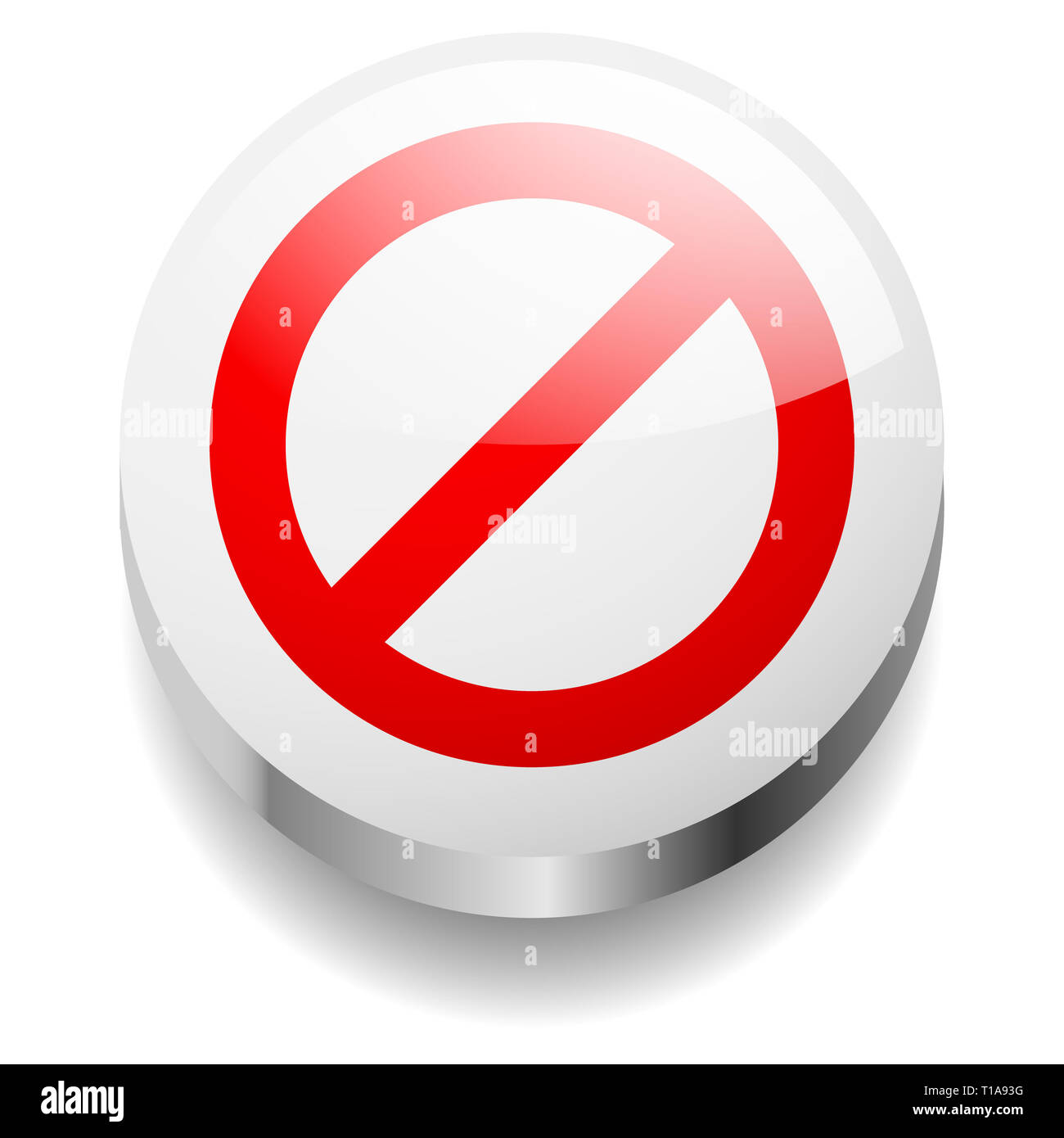 3d deny sign concept. Prohibition sign Stock Photo - Alamy