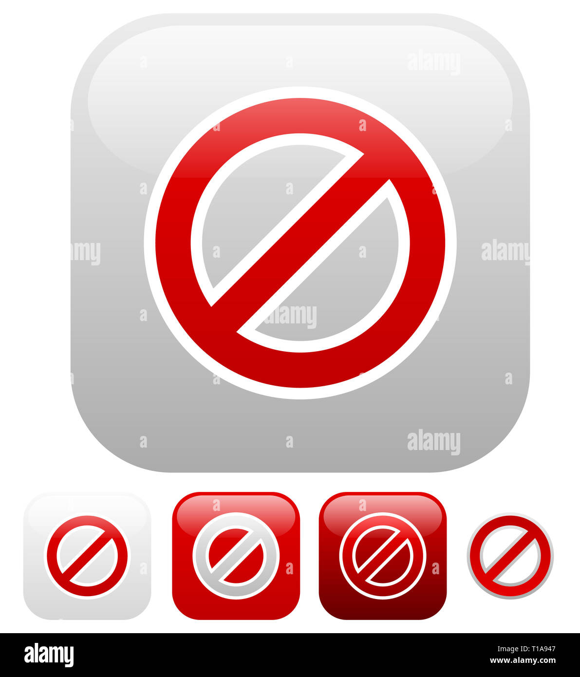 Deny, do not, prohibition sign. Restriction, no entry, no way vector ...