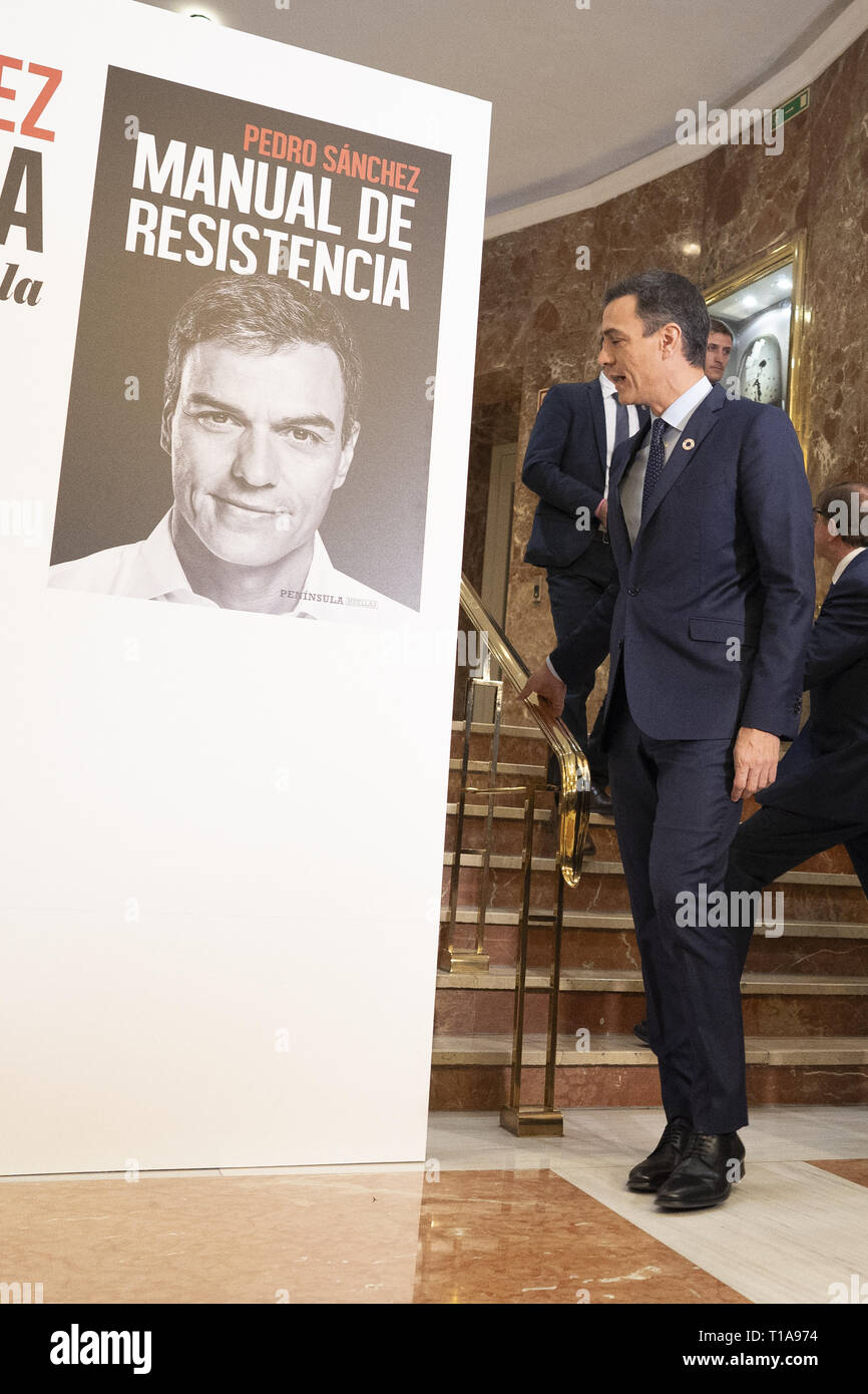 Spanish Prime Minister Pedro Sanchez attends the presentation of his ...
