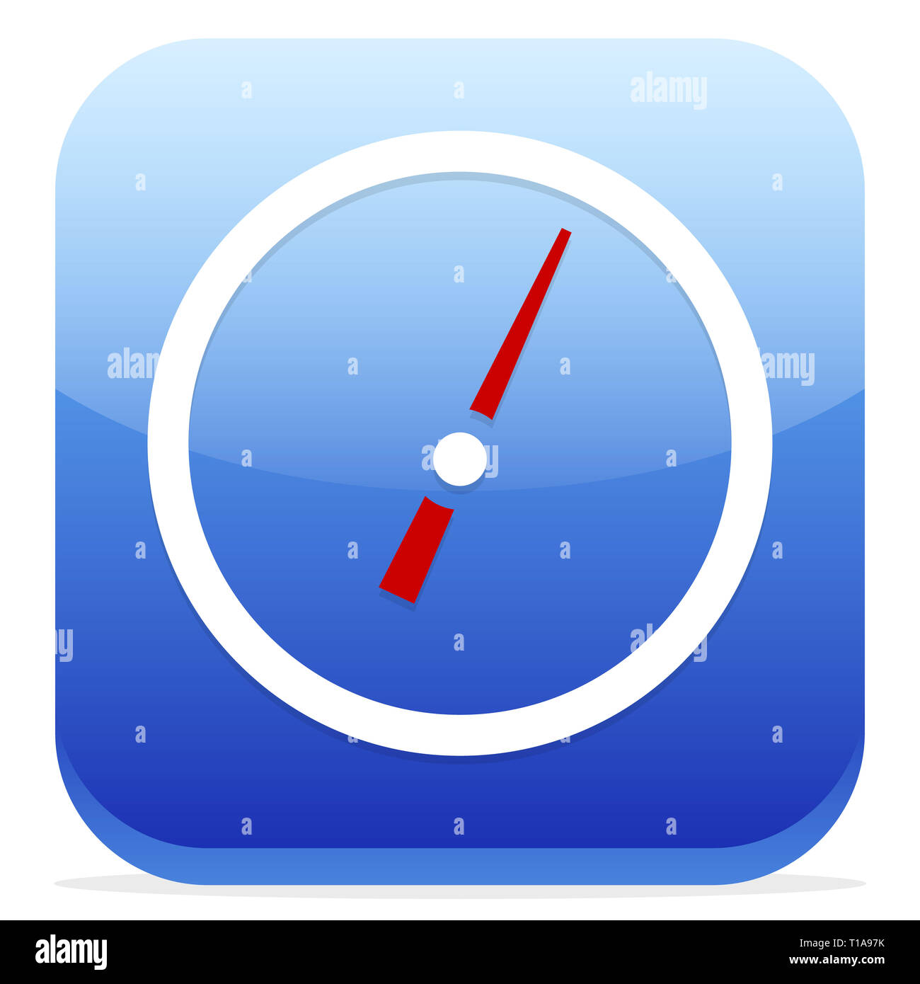 Eps 10 Vector Illustration of Blue Icon with Dial, Gauge / Meter Symbol ...
