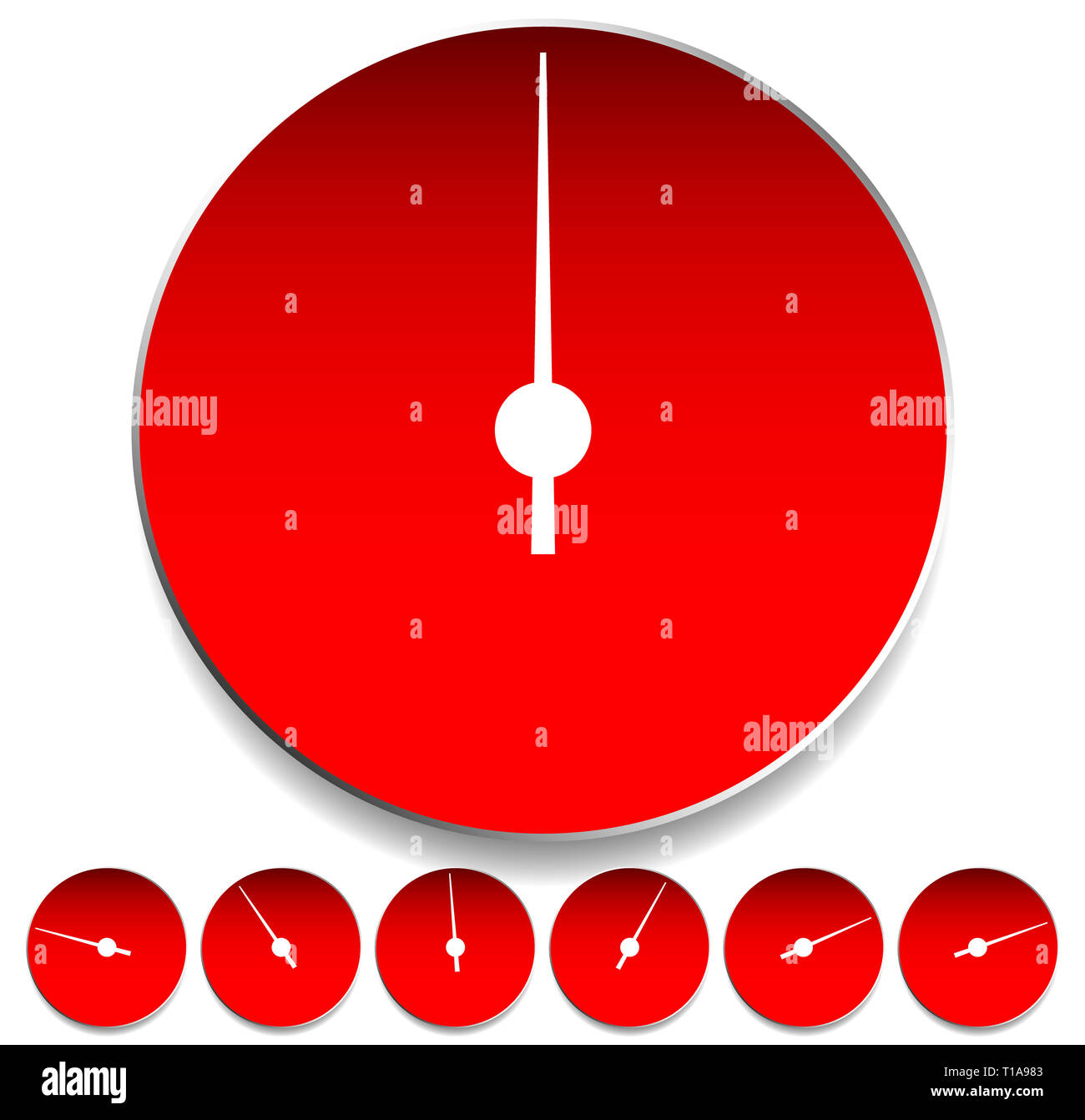 Circle dial, gauge template. Editable vector illustration Stock Photo ...