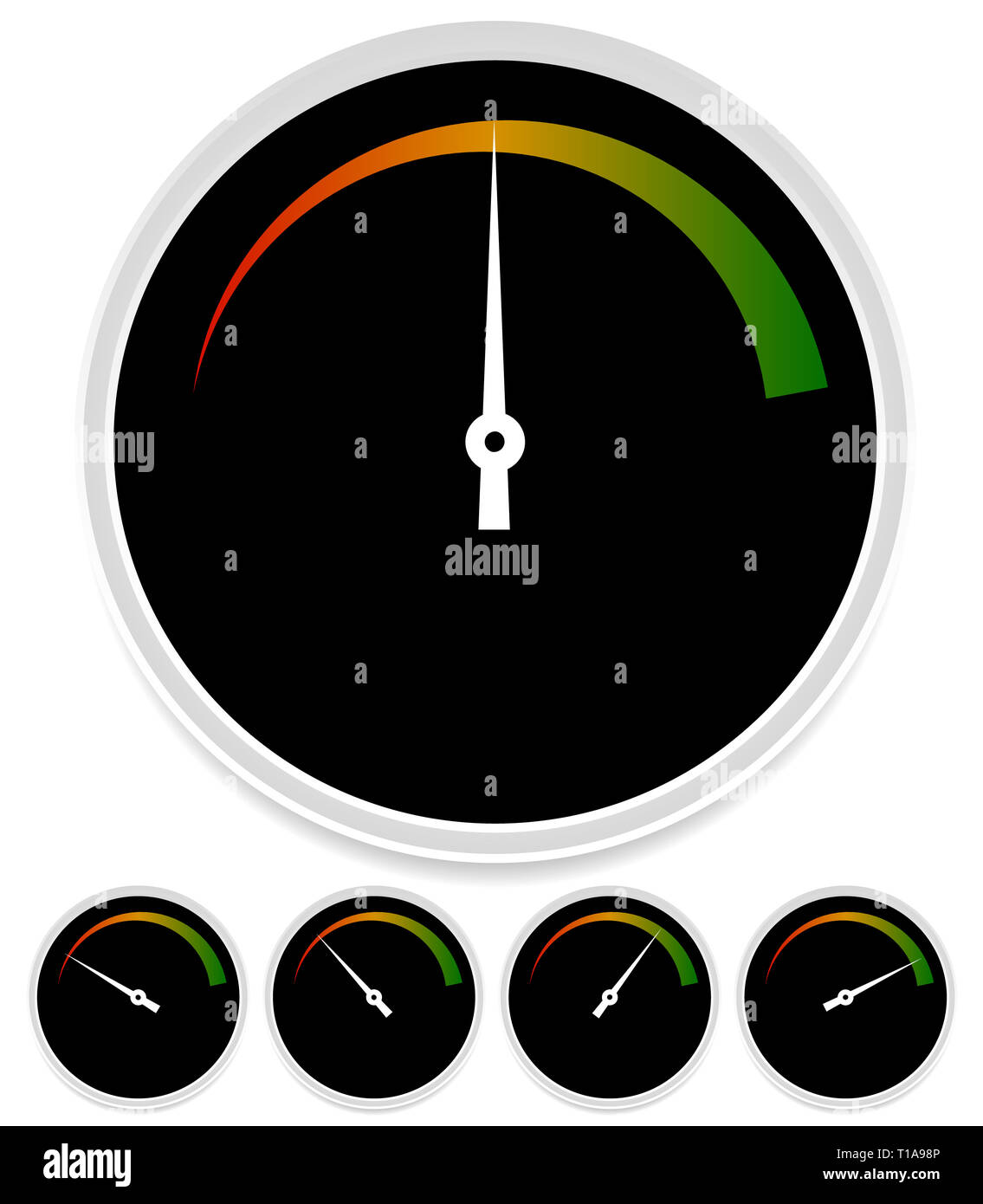 Circle dial, gauge template. Editable vector illustration Stock Photo ...