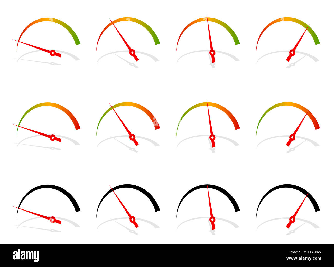Circle dial, gauge template. Editable vector illustration Stock Photo ...