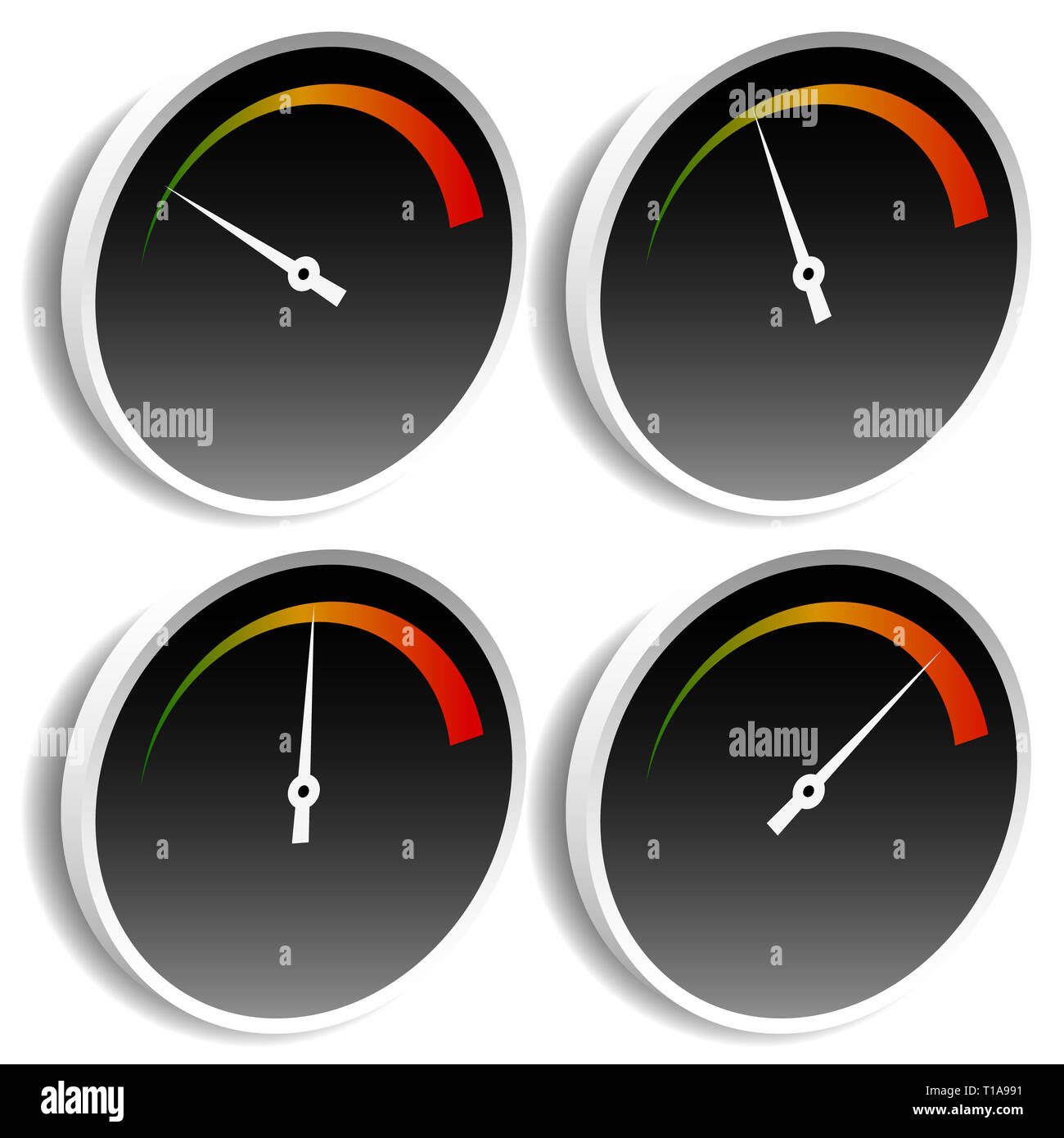 Circle dial, gauge template. Editable vector illustration Stock Photo ...