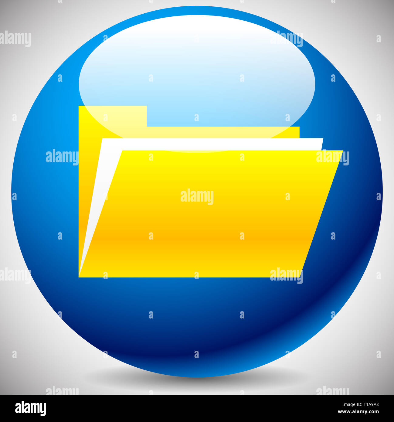 Eps 10 Vector Illustration of a Glossy Folder Icon Stock Photo - Alamy