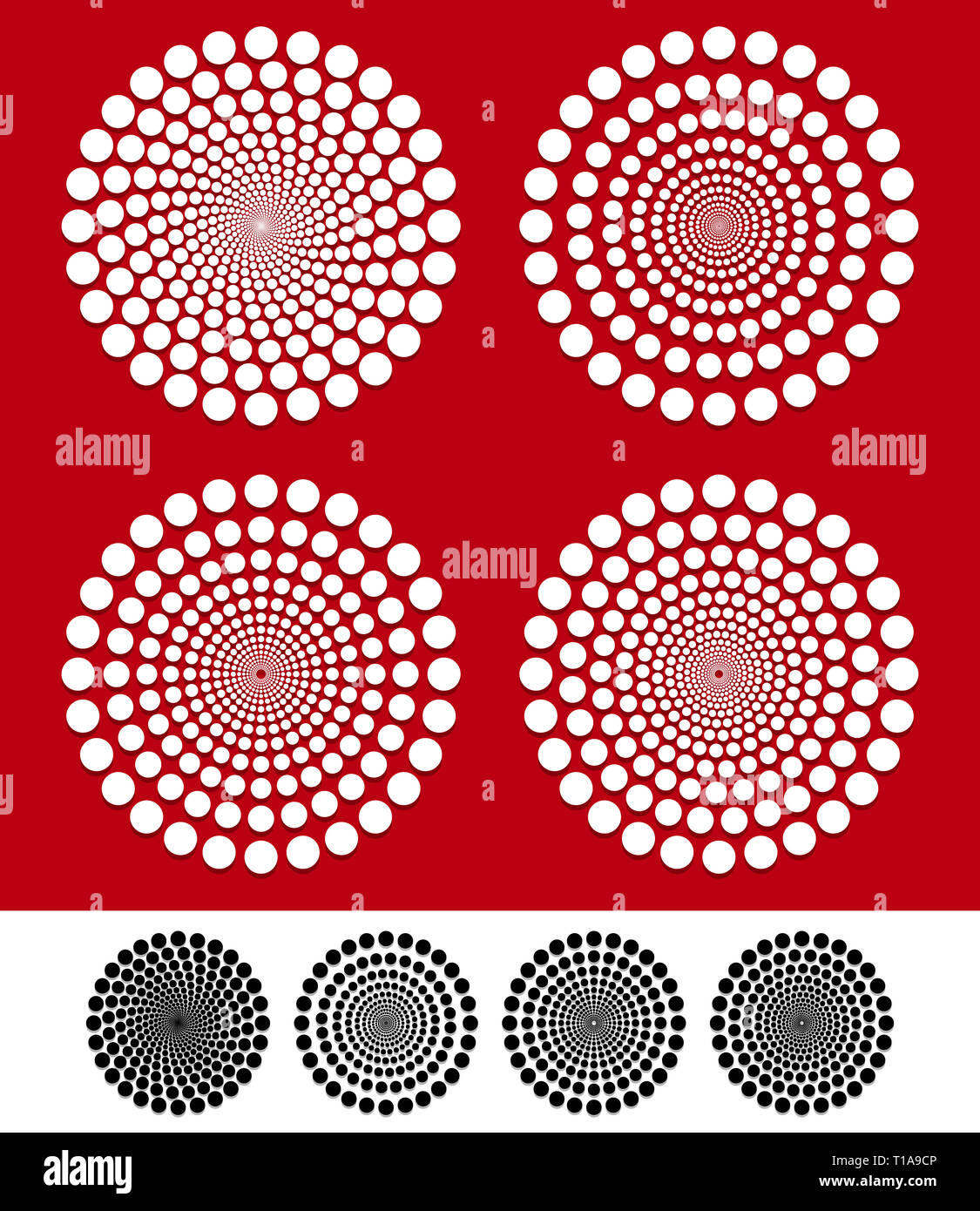 Concentric dot elements Stock Photo - Alamy