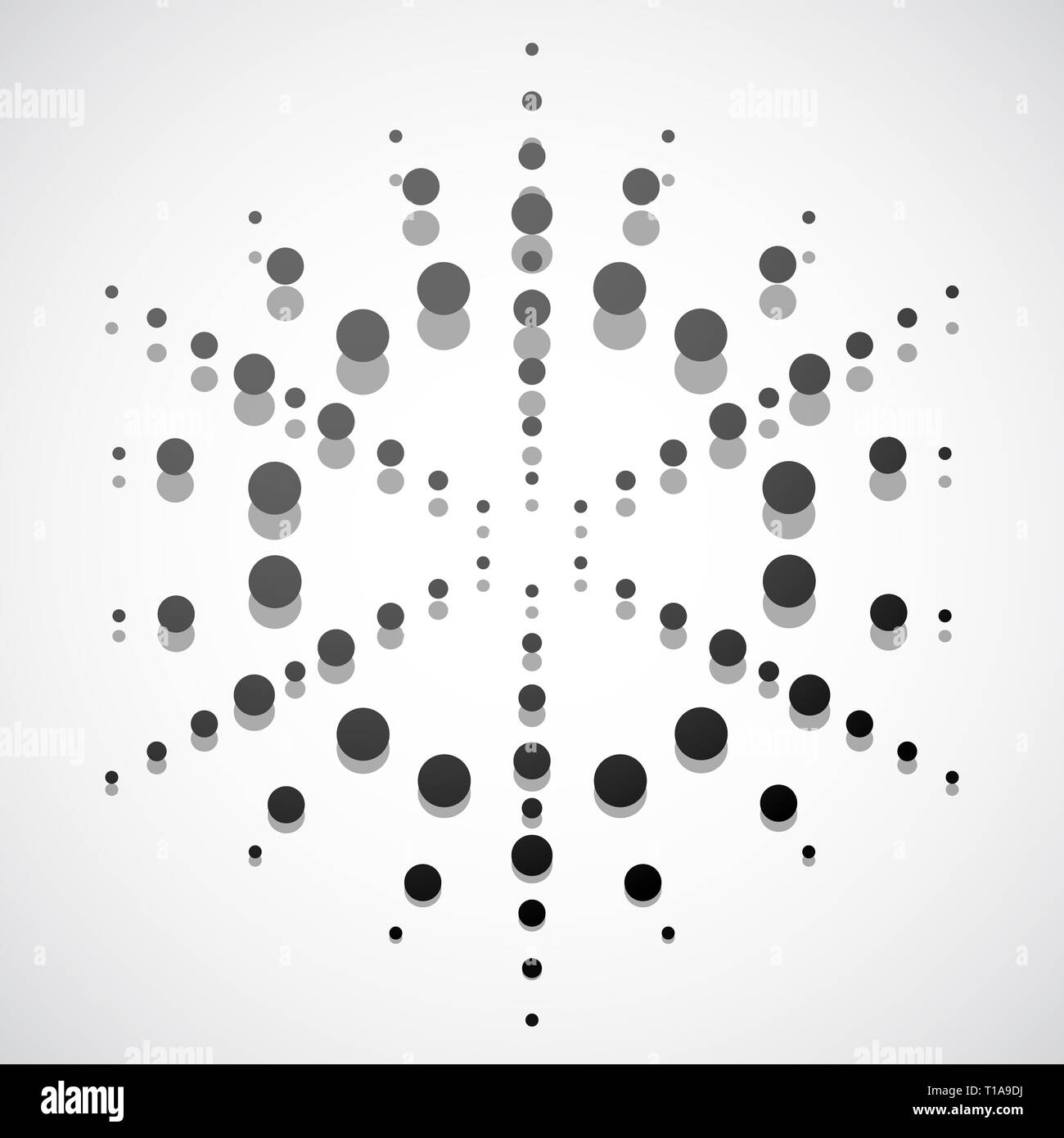 Concentric dots, circles. Dotted abstract element, abstract pattern on ...