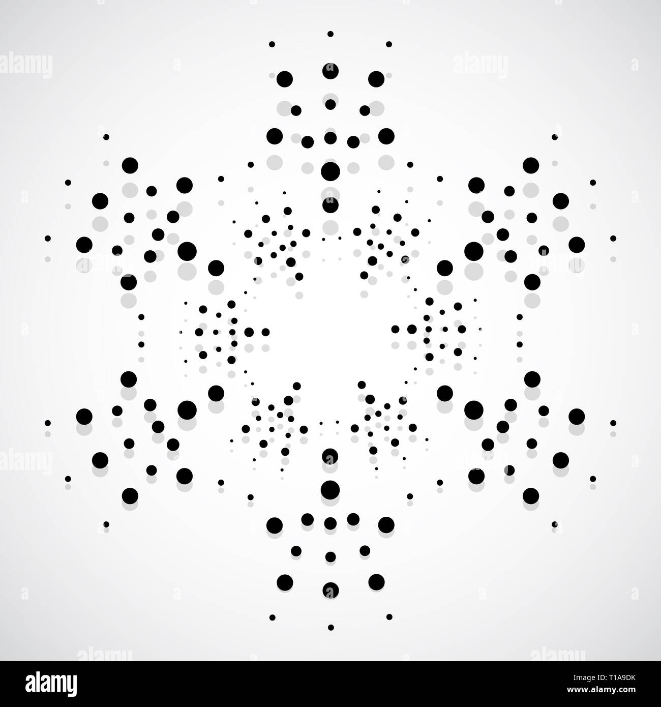 Concentric dots, circles. Dotted abstract element, abstract pattern on ...