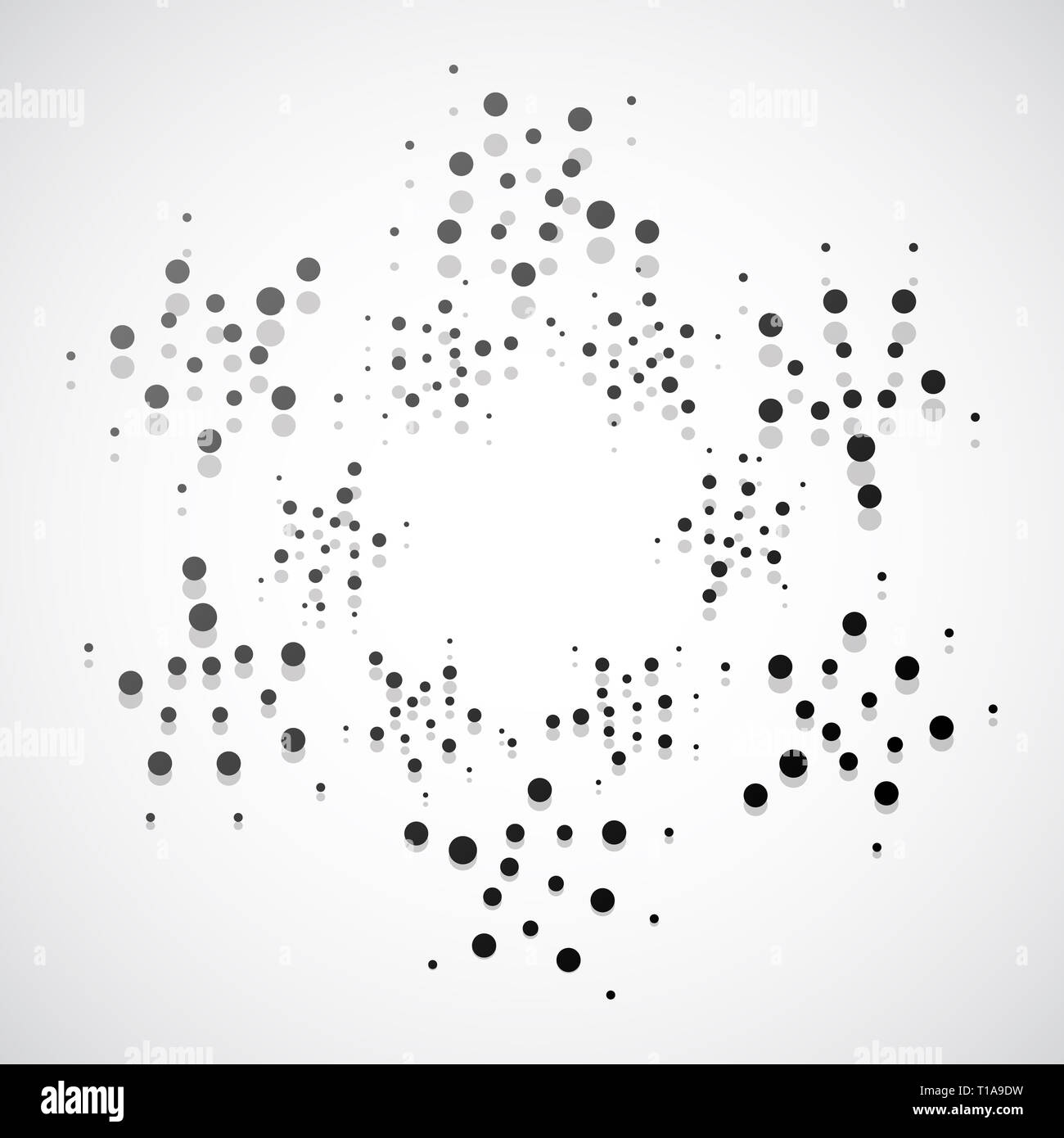 Concentric dots, circles. Dotted abstract element, abstract pattern on ...