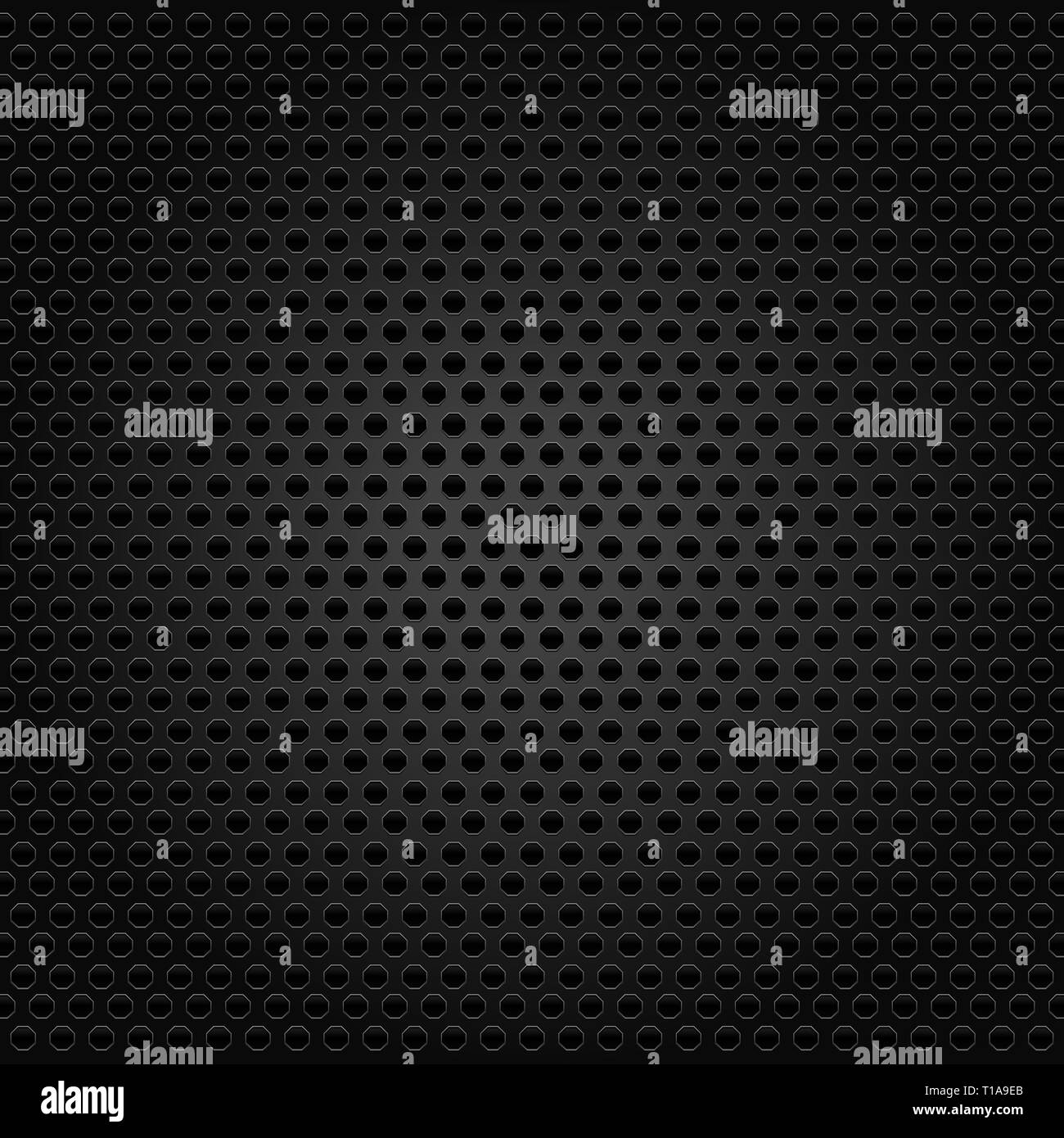 Abstract industrial / carbon background, surface with hexagons. Shadow ...