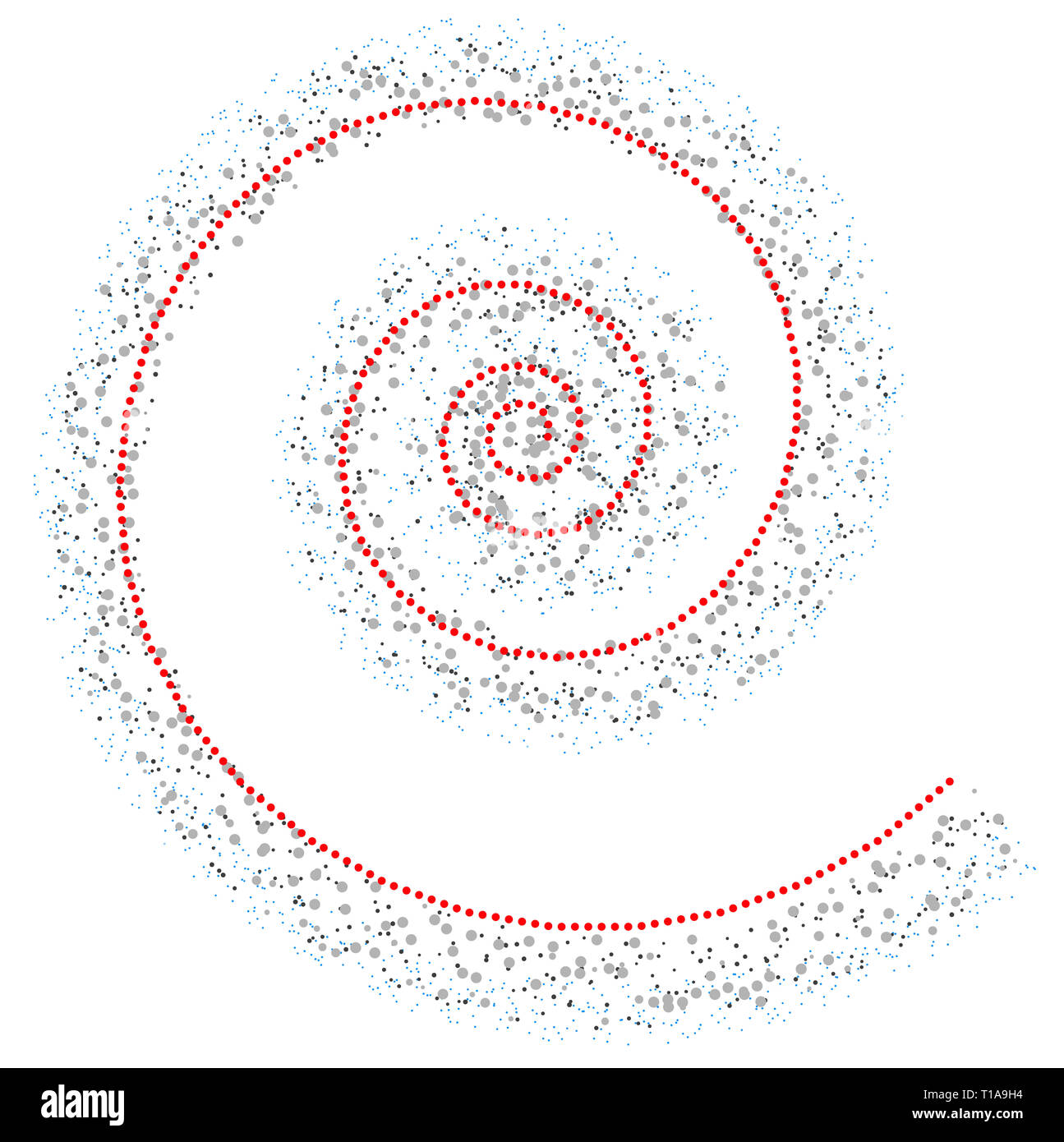 Spiral made of dots Stock Photo - Alamy