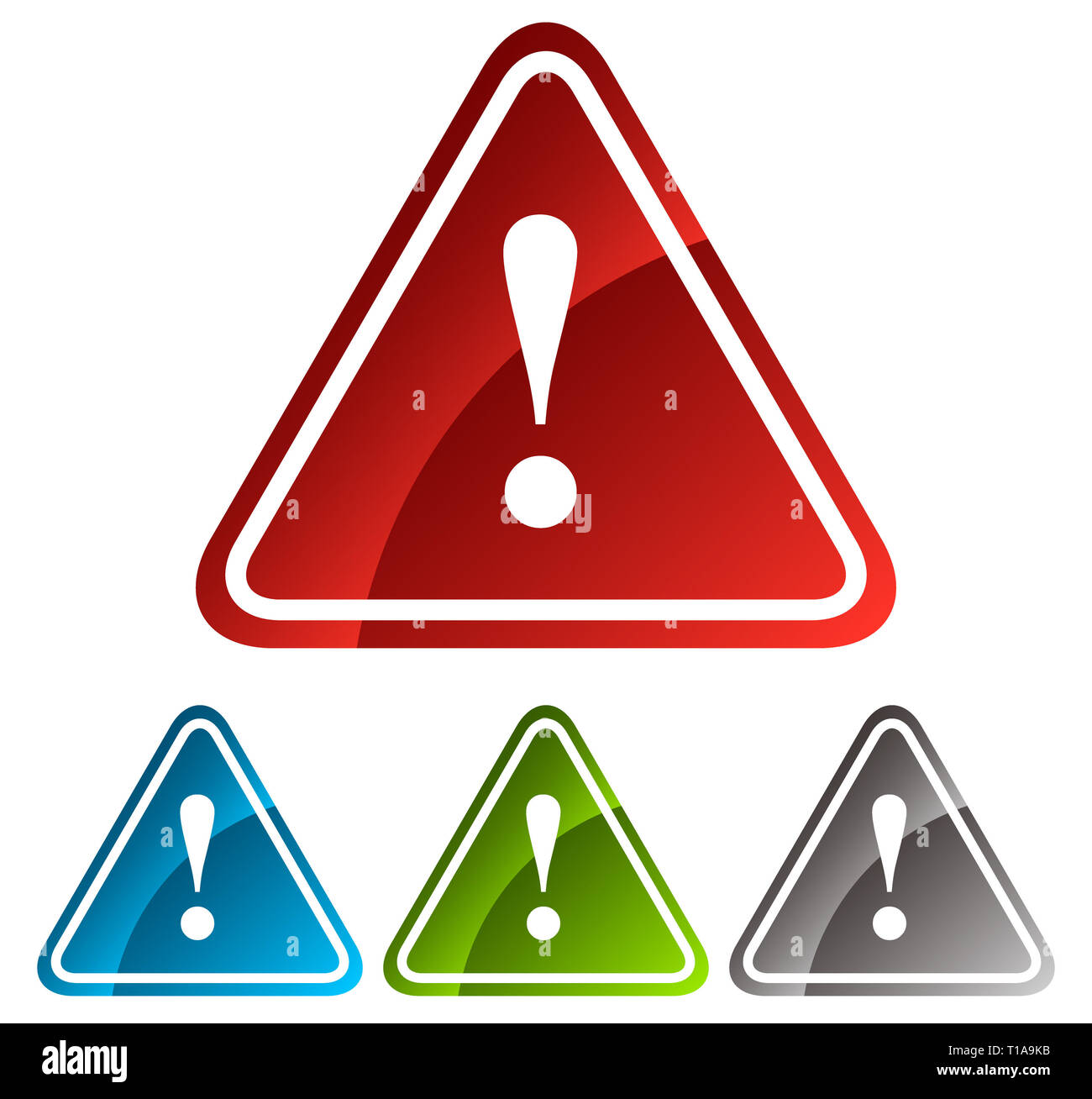 Bright, colorful exclamation sign Stock Photo - Alamy