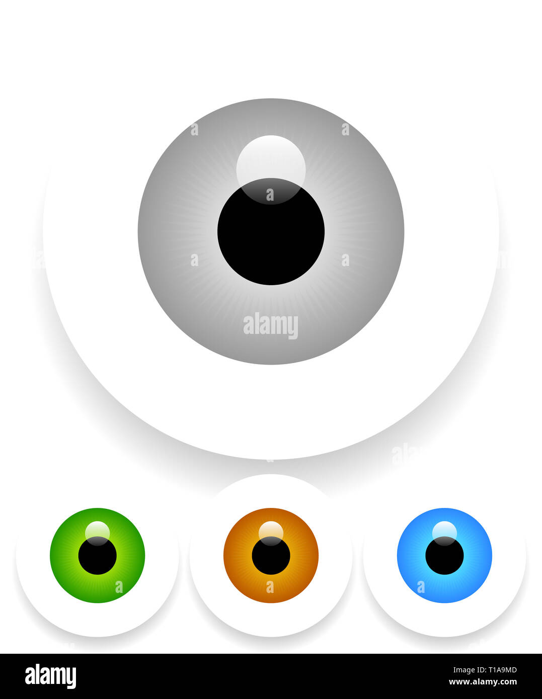 Eps 10 Vector Illustration of Eye(s) with Shadow(s) Fading Into White ...