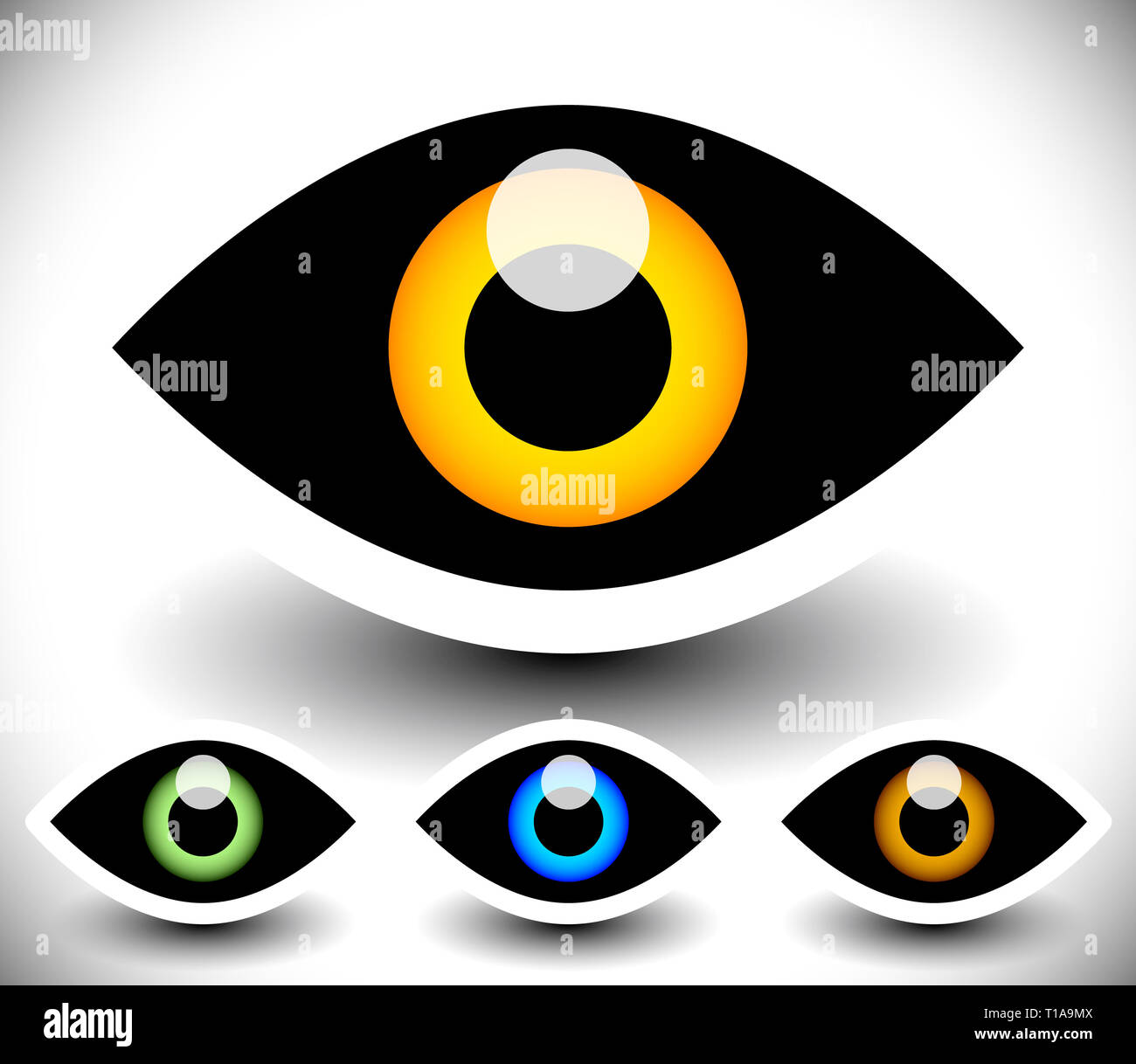 Eye graphic. Vision, seeing, sight, observation. Vector Stock Photo - Alamy