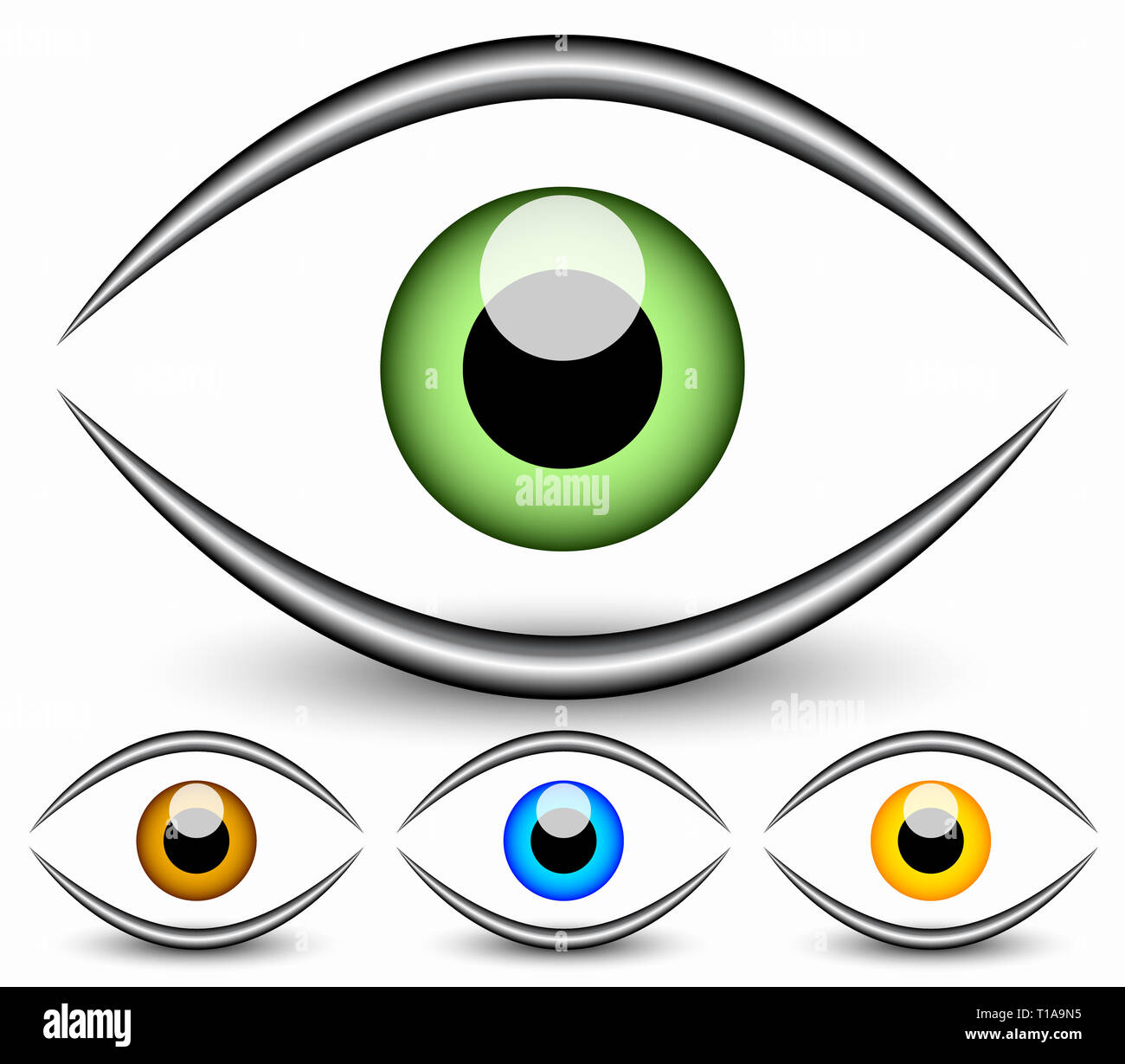 Eye graphic. Vision, seeing, sight, observation. Vector Stock Photo - Alamy