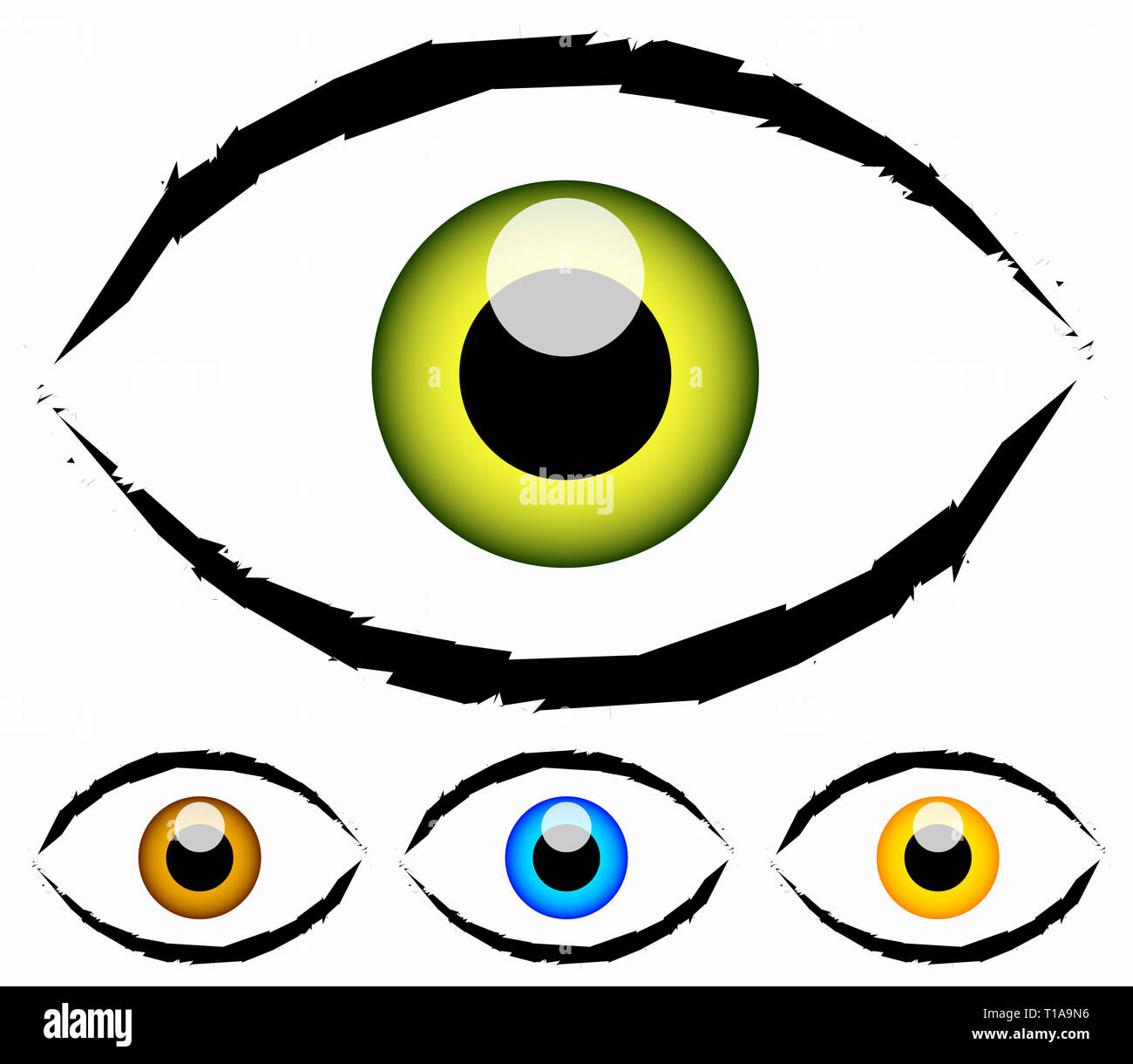 Eye graphic. Vision, seeing, sight, observation. Vector Stock Photo - Alamy