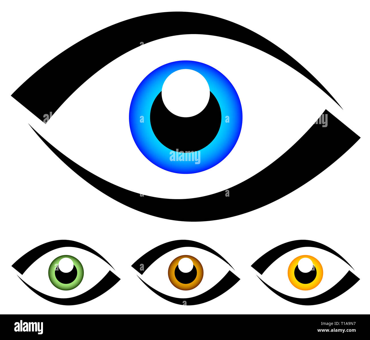 Eye graphic. Vision, seeing, sight, observation. Vector Stock Photo - Alamy